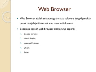 Perkembangan teknologi web browser | PPTX