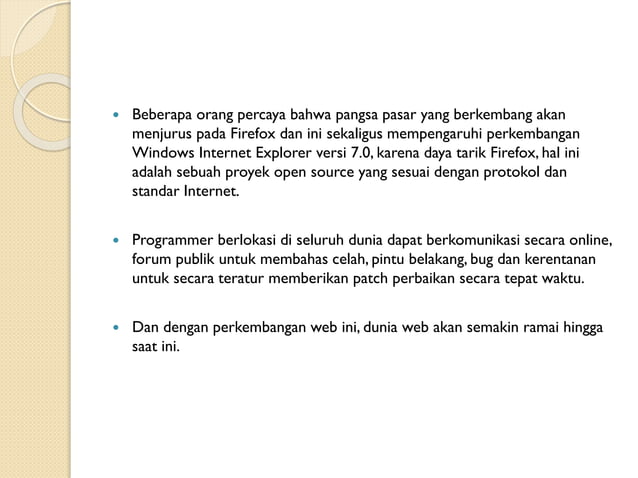 Perkembangan teknologi web browser | PPT