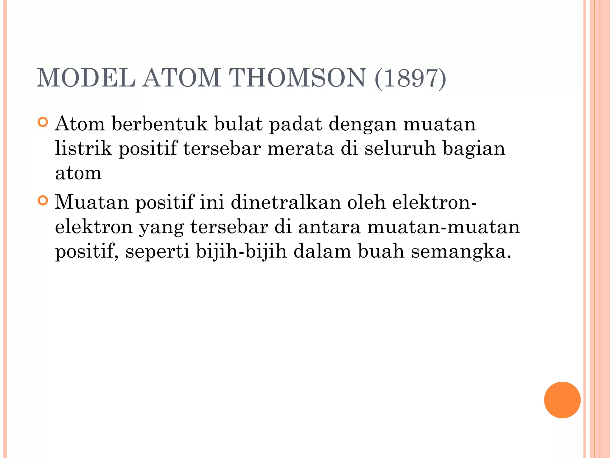 Perkembangan teori atom | PPT