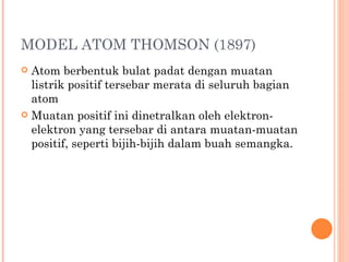 Perkembangan teori atom | PPT