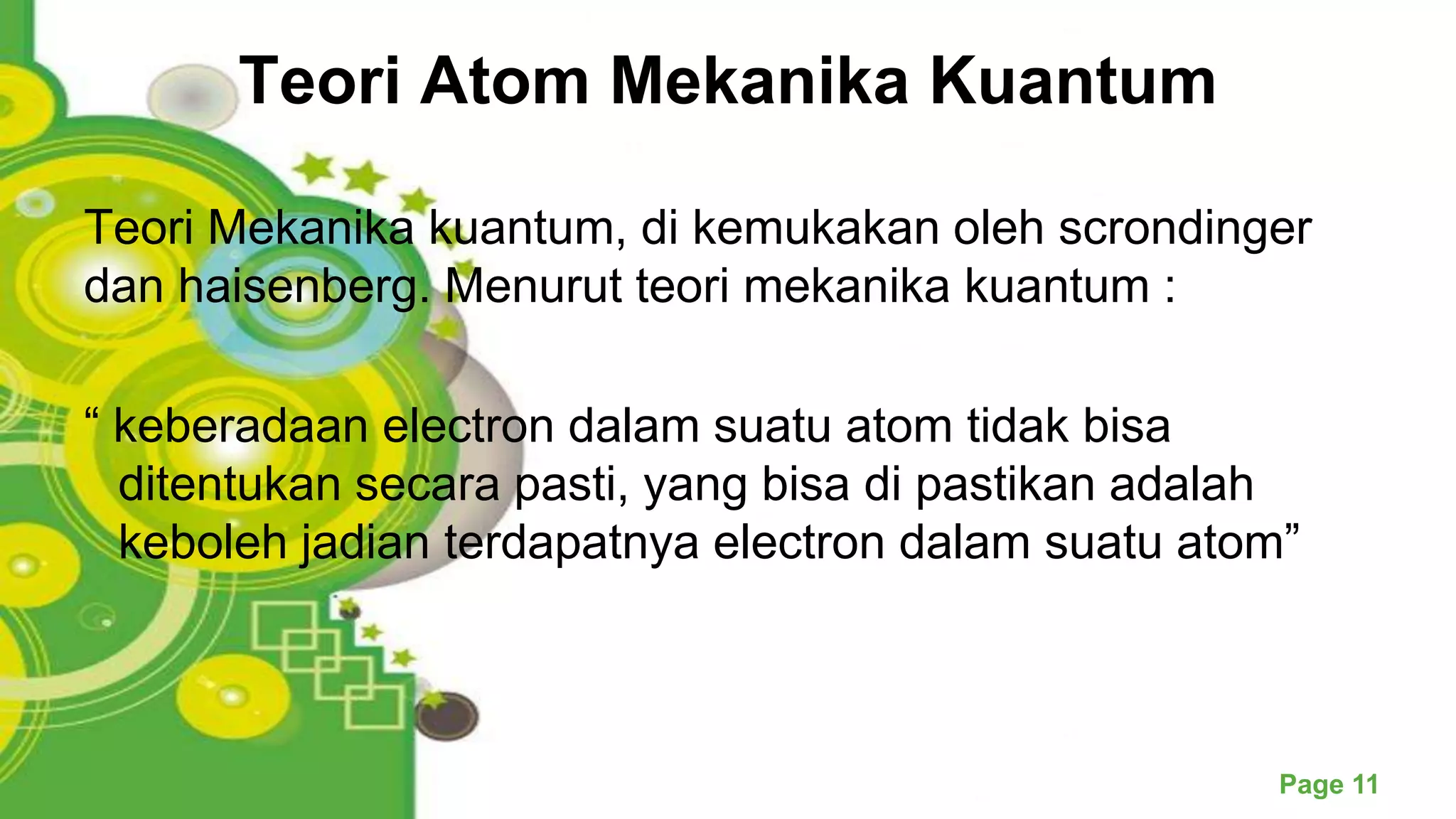 Perkembangan teori atom | PPTX