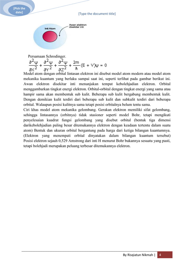 Perkembangan teori atom | PDF