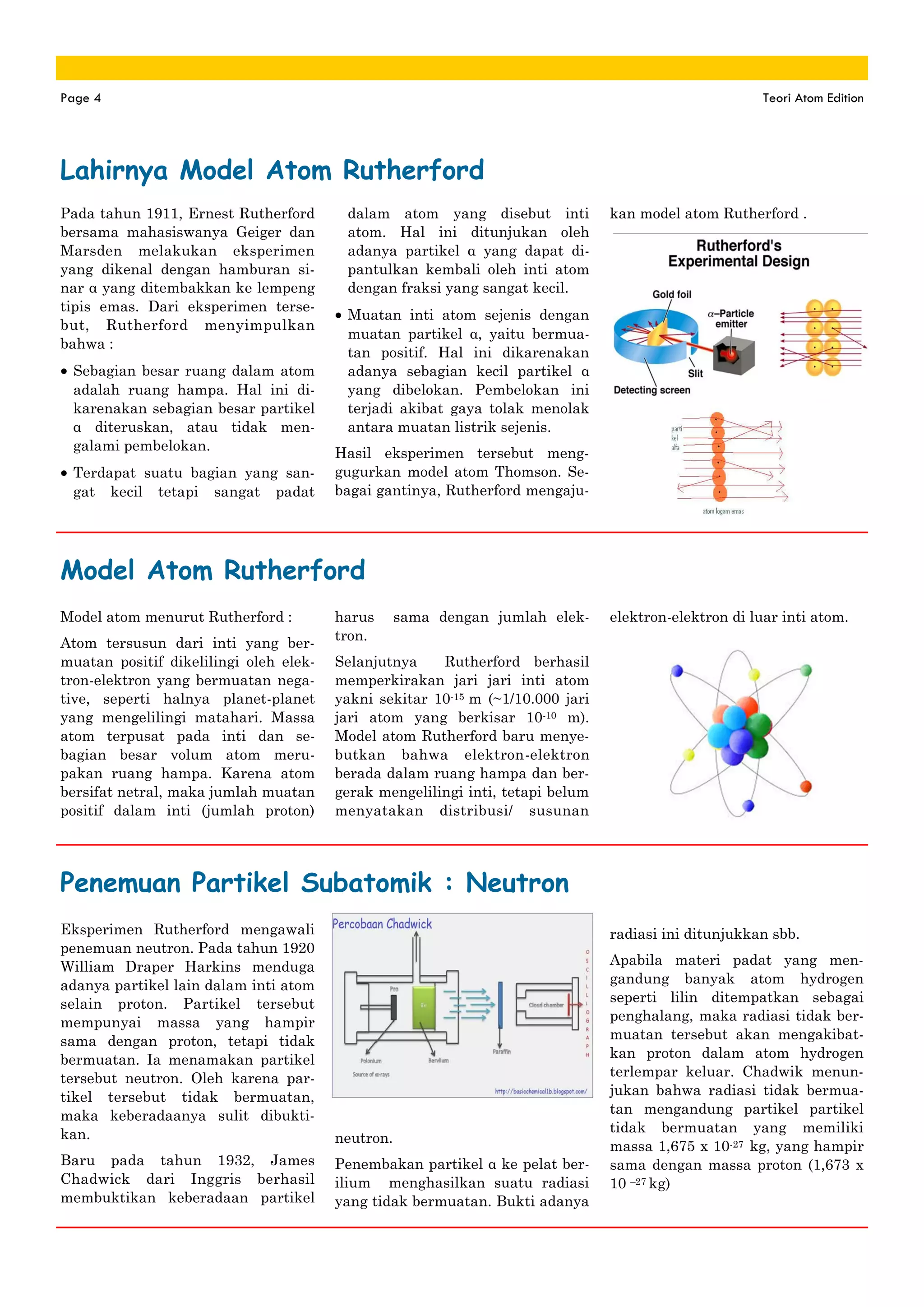 Perkembangan teori atom | PDF