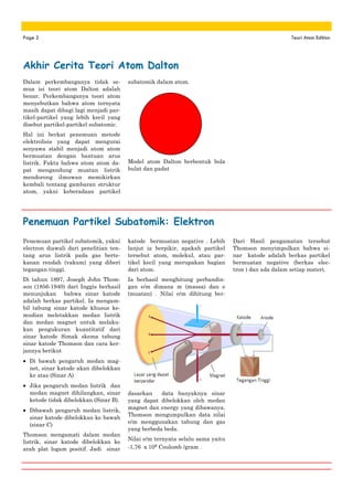 Perkembangan teori atom | PDF