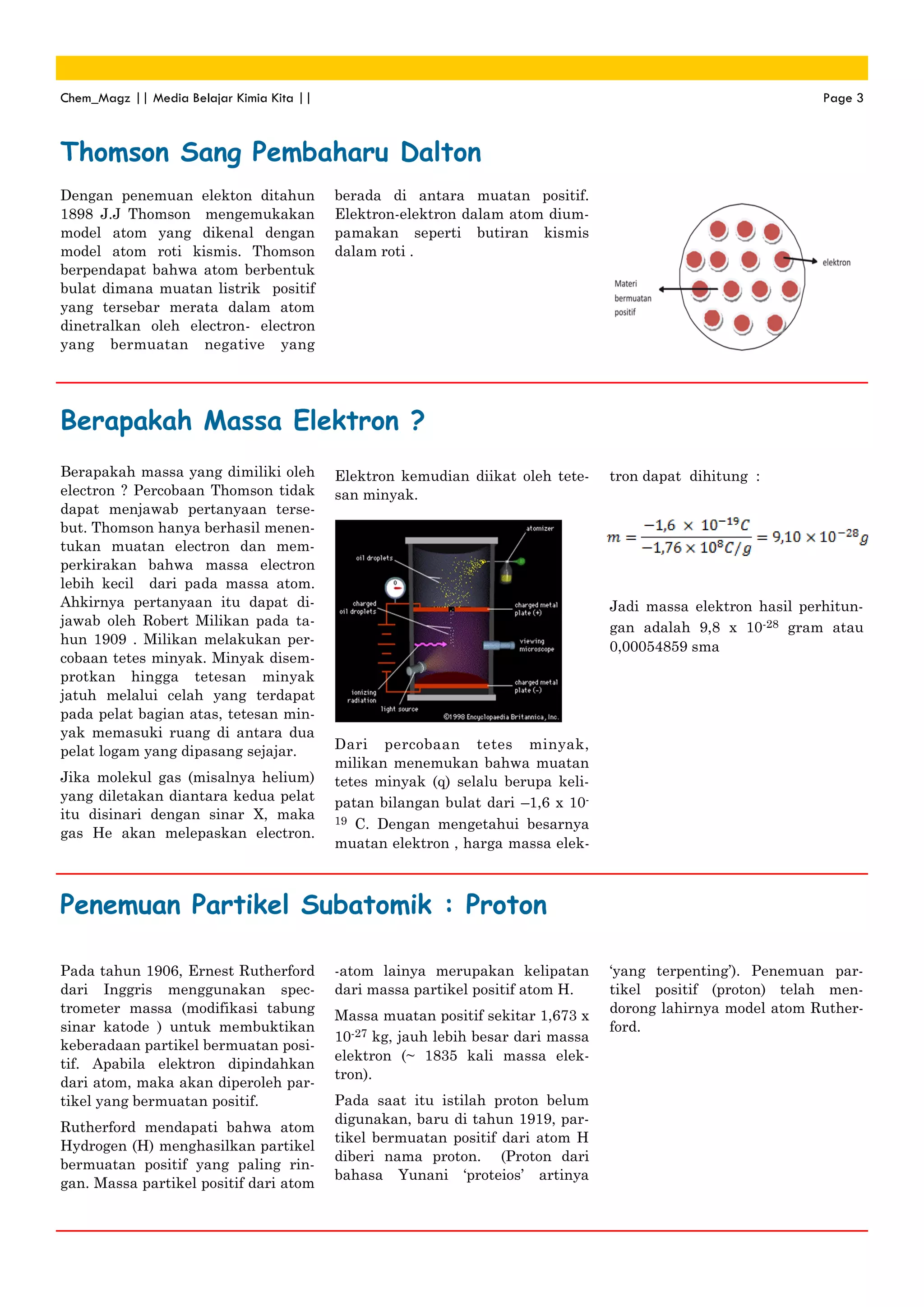 Perkembangan teori atom | PDF