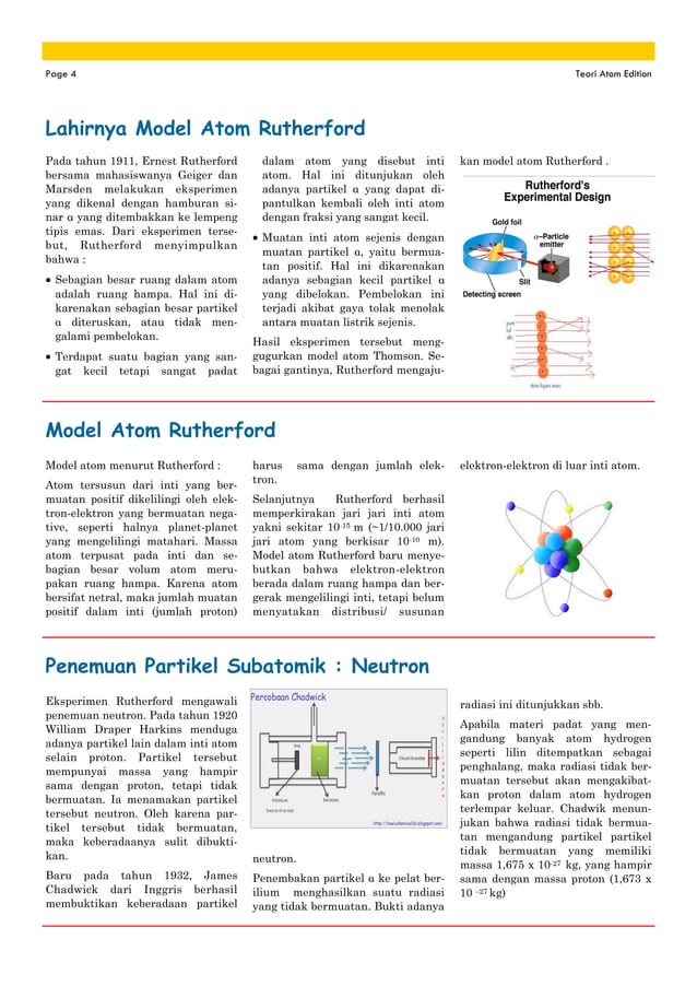 Perkembangan teori atom | PDF