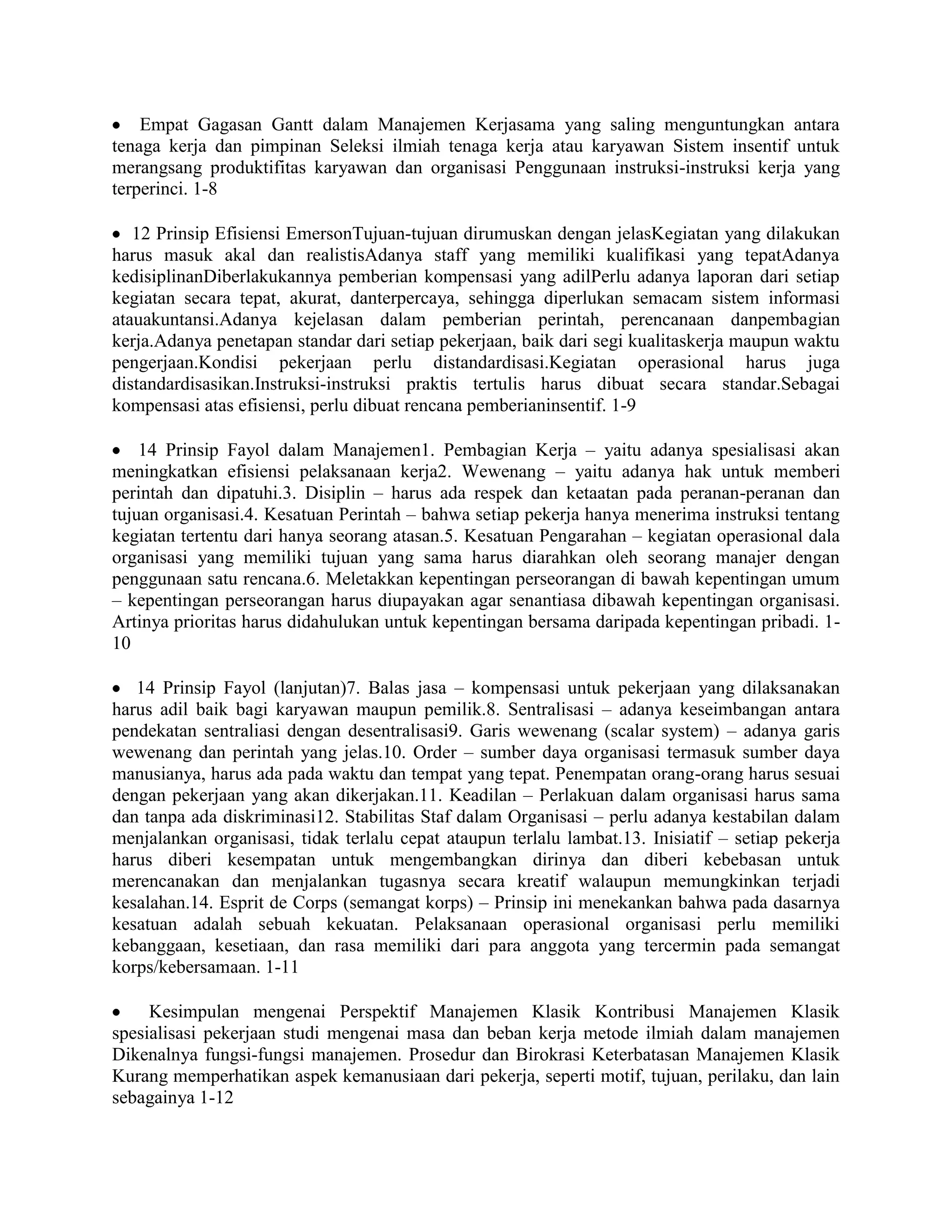 Perkembangan teori manajemen | DOCX