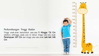 Perkembangan tinggi dan berat badan masa anak-anak akhir | PPTX