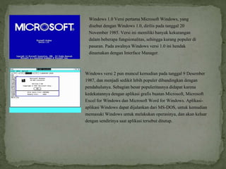 Perkembangan windows (1) | PPT