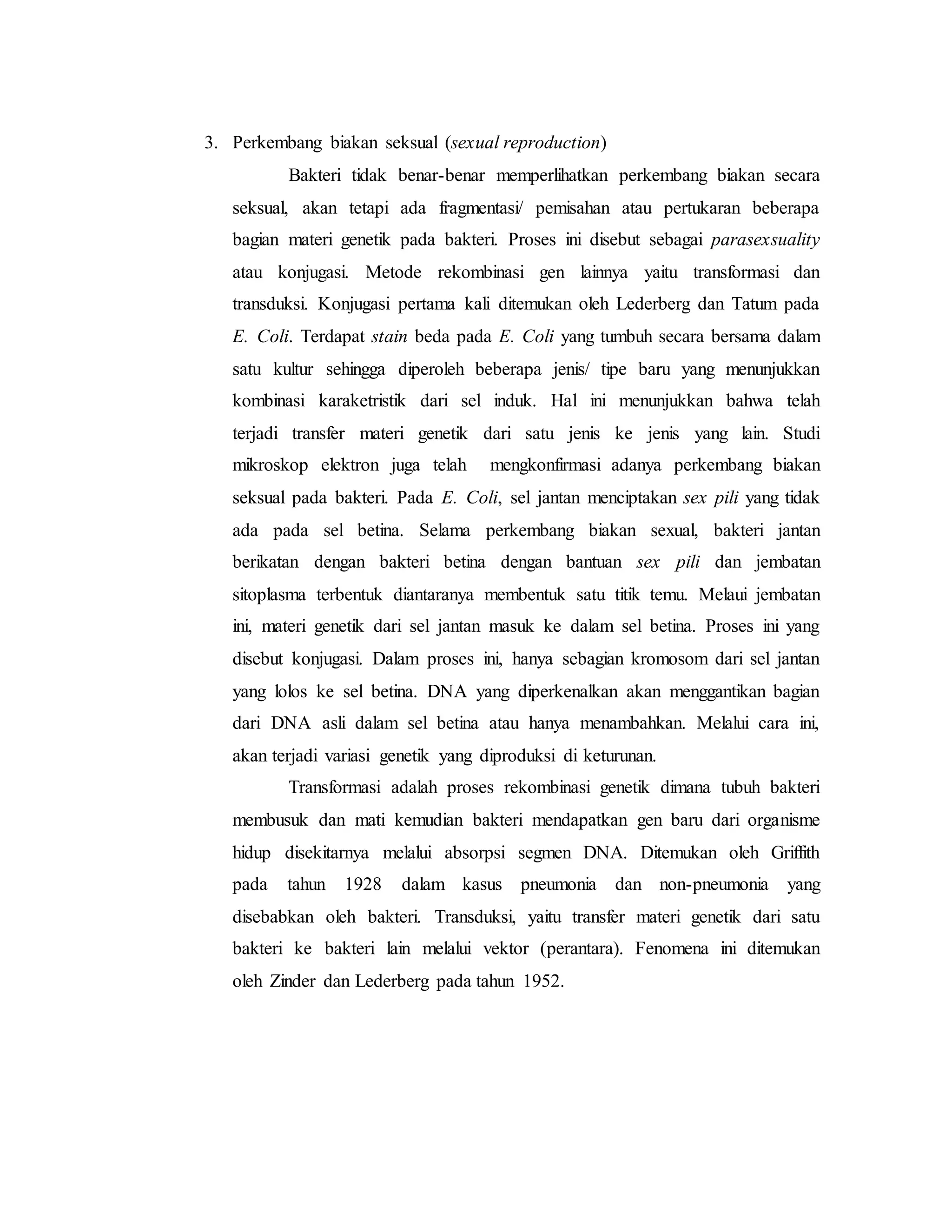 Perkembang biakan bakteri | DOCX