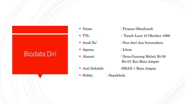 Perkenalan Biodata Diri Firman Oktafiandi | PPTX