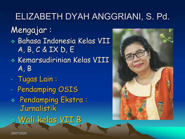 Profil Guru SMP MARIA GORETTI SEMARANG | PPT