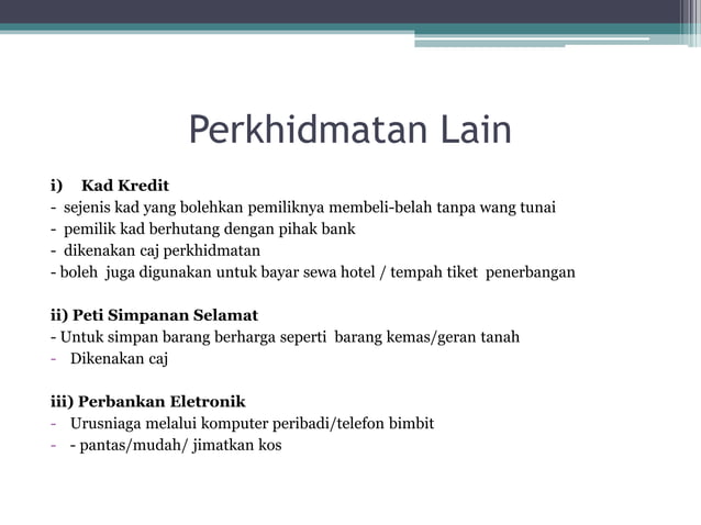 Perkhidmatan Bank Perdagangan - PERDAGANGAN TINGKATAN 5 | PPTX