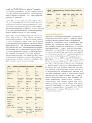 Analysis of Arsenic, Cadmium and Lead in Chinese Spice Mixtures using ...