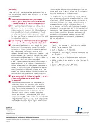 PerkinElmer Elemental Analysis of Various Classes of Chemical Compounds ...