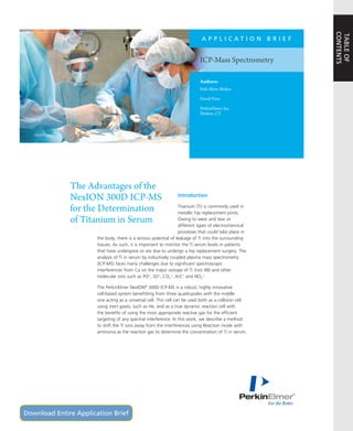 PerkinElmer Spotlight on Analytical Applications e-Zine – Volume 16 | PDF