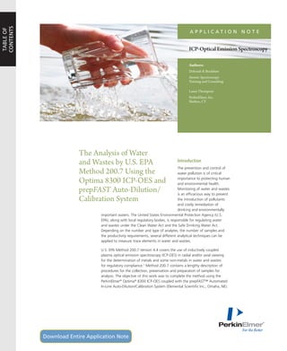 PerkinElmer Spotlight on Analytical Applications e-Zine – Volume 16 | PDF