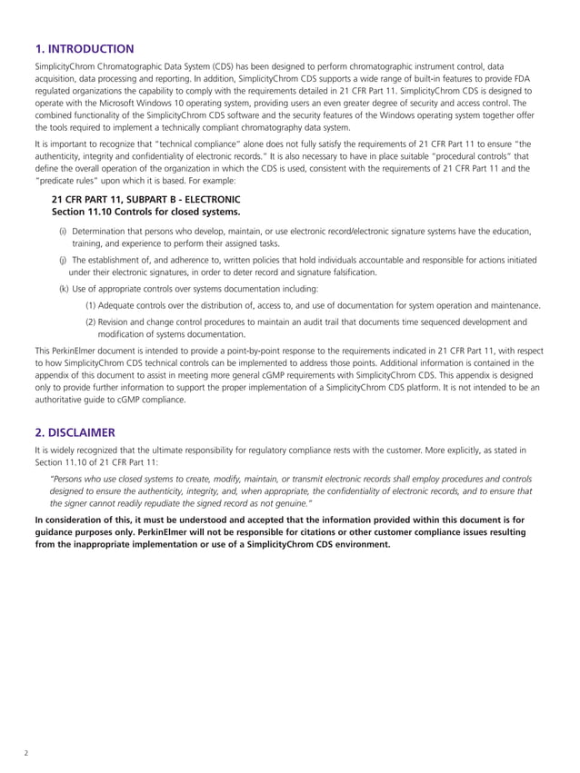 Achieving 21 Code of Federal Regulations (CFR) Part11 | PDF