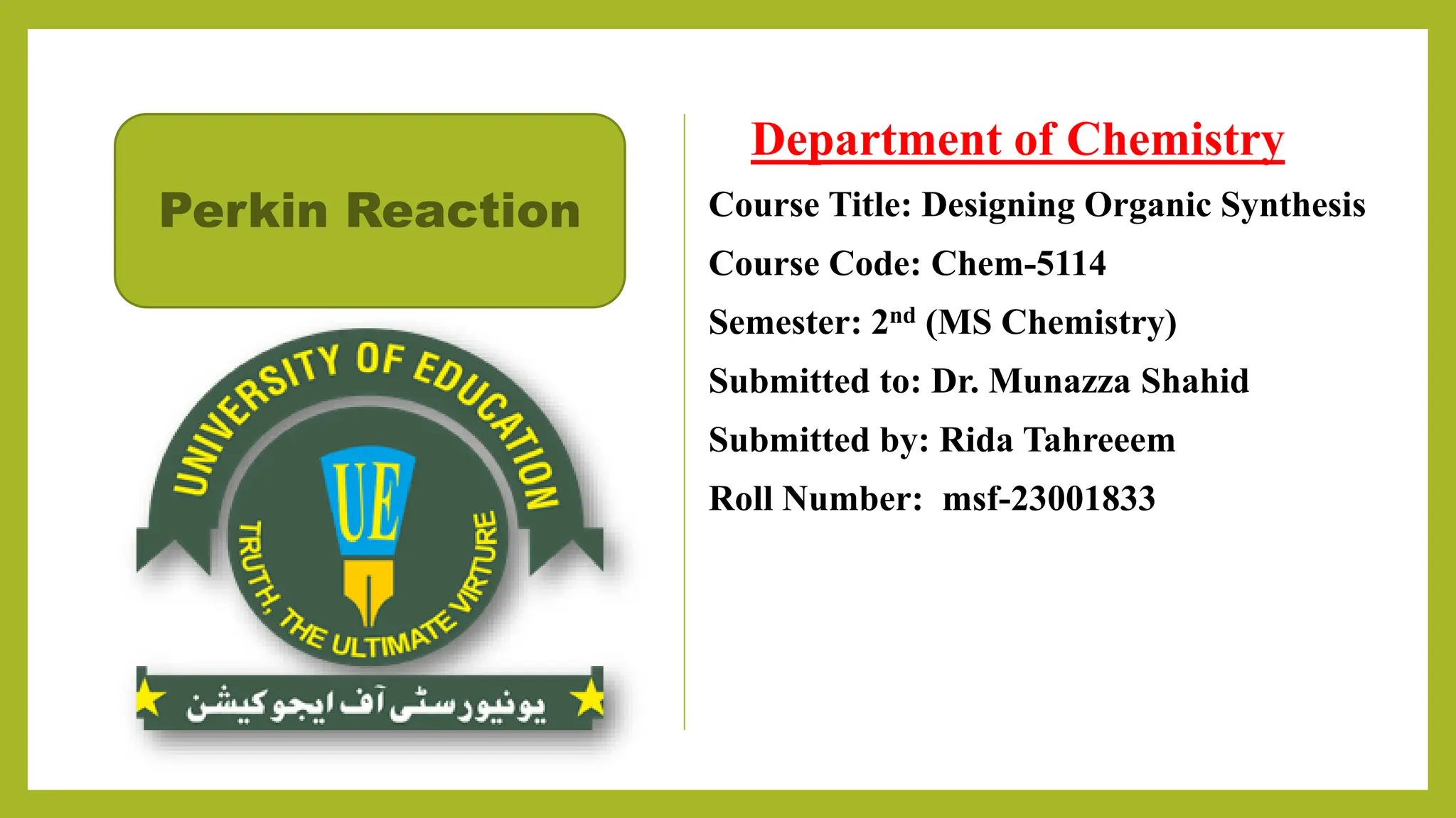 Introduction to Perkin reaction its mechanism and examples.pdf