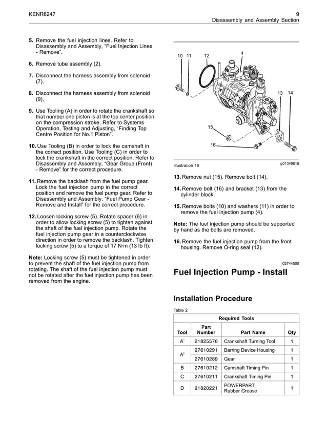 Perkins 1100 series 1104 d (mech) industrial engine model (nk) service ...