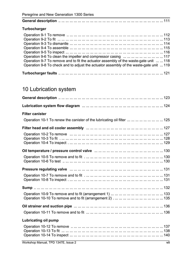 Perkins 1300 series we diesel engine service repair manual | PDF