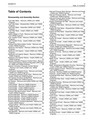 Perkins 1600 series industrial engine (xgd ) service repair manual | PDF