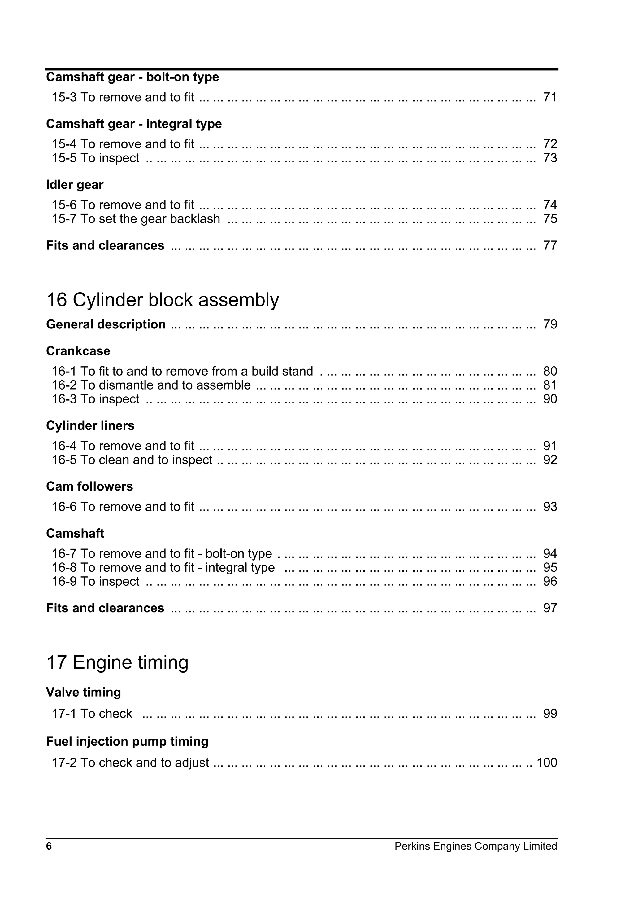 Perkins 2000 series 2006 diesel engine(model 2006 tg2a)service repair ...