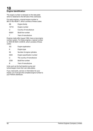 Perkins 2000 series 2006 diesel engine(model 2006 twg2)service repair ...