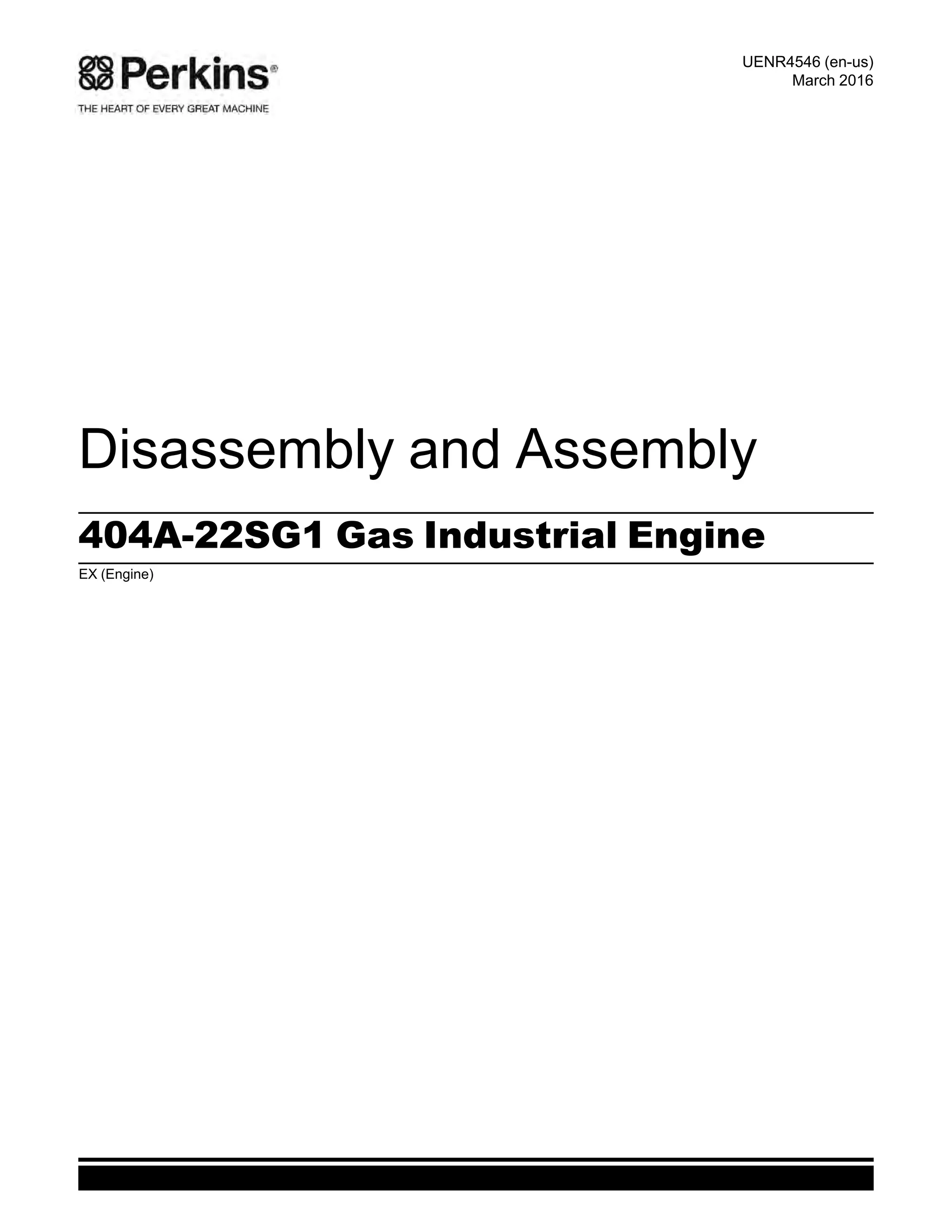 Perkins 400 series 404 a 22sg1 gas industrial engine (model ex)service ...