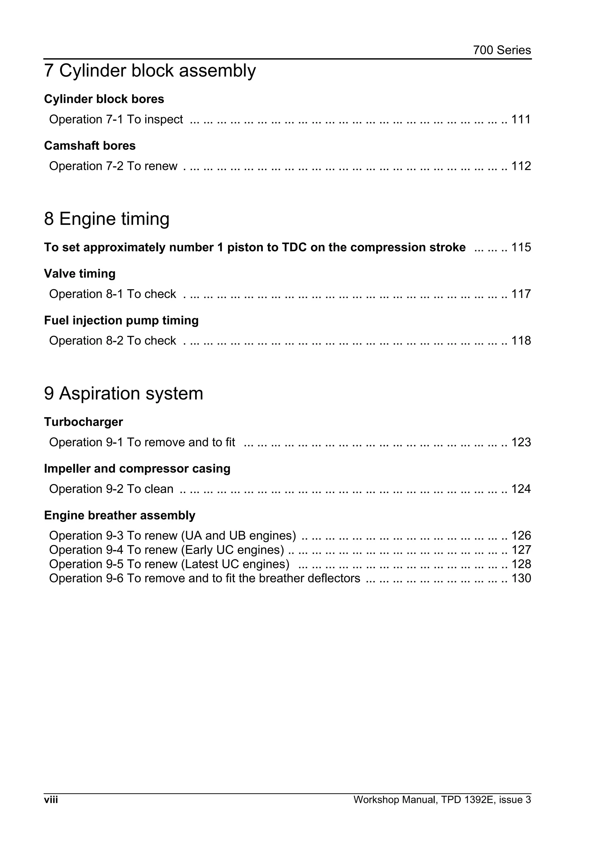 Perkins 700 series ua four cylinder diesel engine service repair manual | PDF