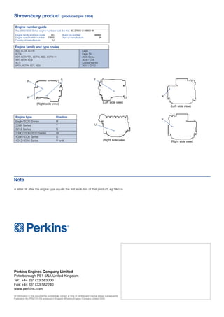 perkins engine number identification guide | PDF