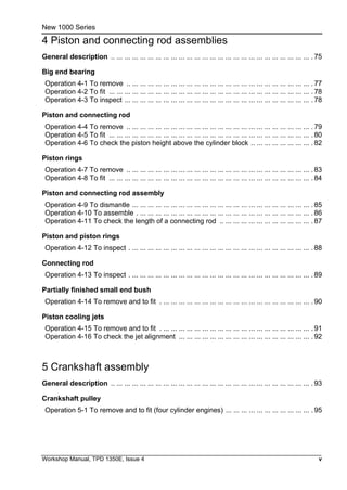 Perkins new 1000 series models aj diesel engine service repair manual | PDF