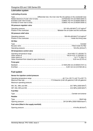 Perkins peregrine edi and 1300 series edi wk diesel engine service ...