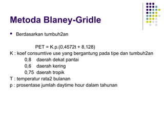 PERKIRAAN EVAPORASItranspirasi laporan praktikum | PPT