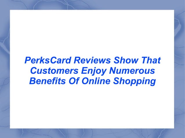 Perks Card | PPT