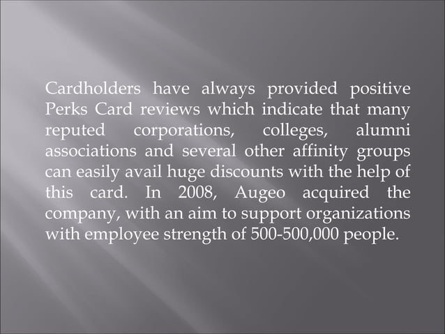 Perks card reviews | PPT
