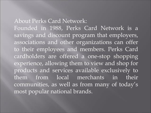 Perks card reviews | PPT