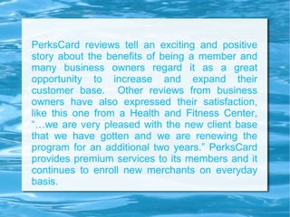 Perkscard Reviews | PPT