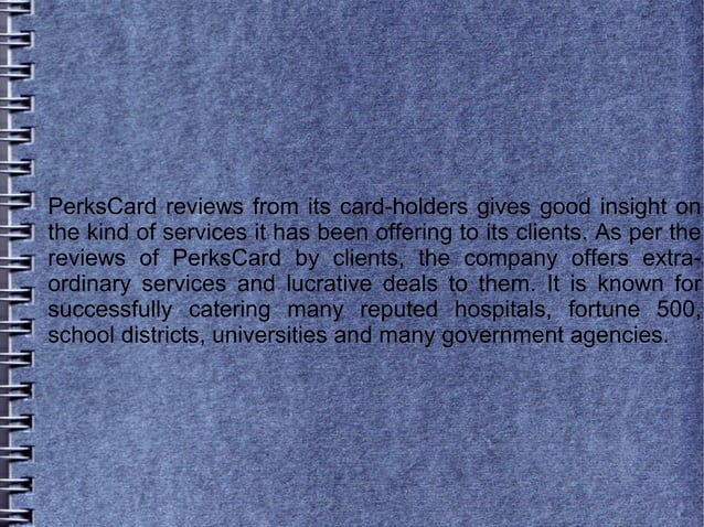 Perks cards | PPT | Free Download