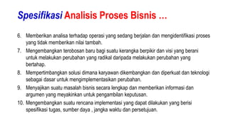 Analisis Proses Bisnis: Ruang Lingkup Proses Bisnis | PPTX