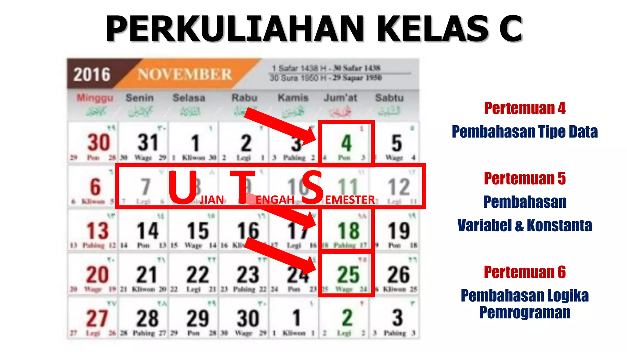 Perkuliahan kelas c (daspro) | PPT