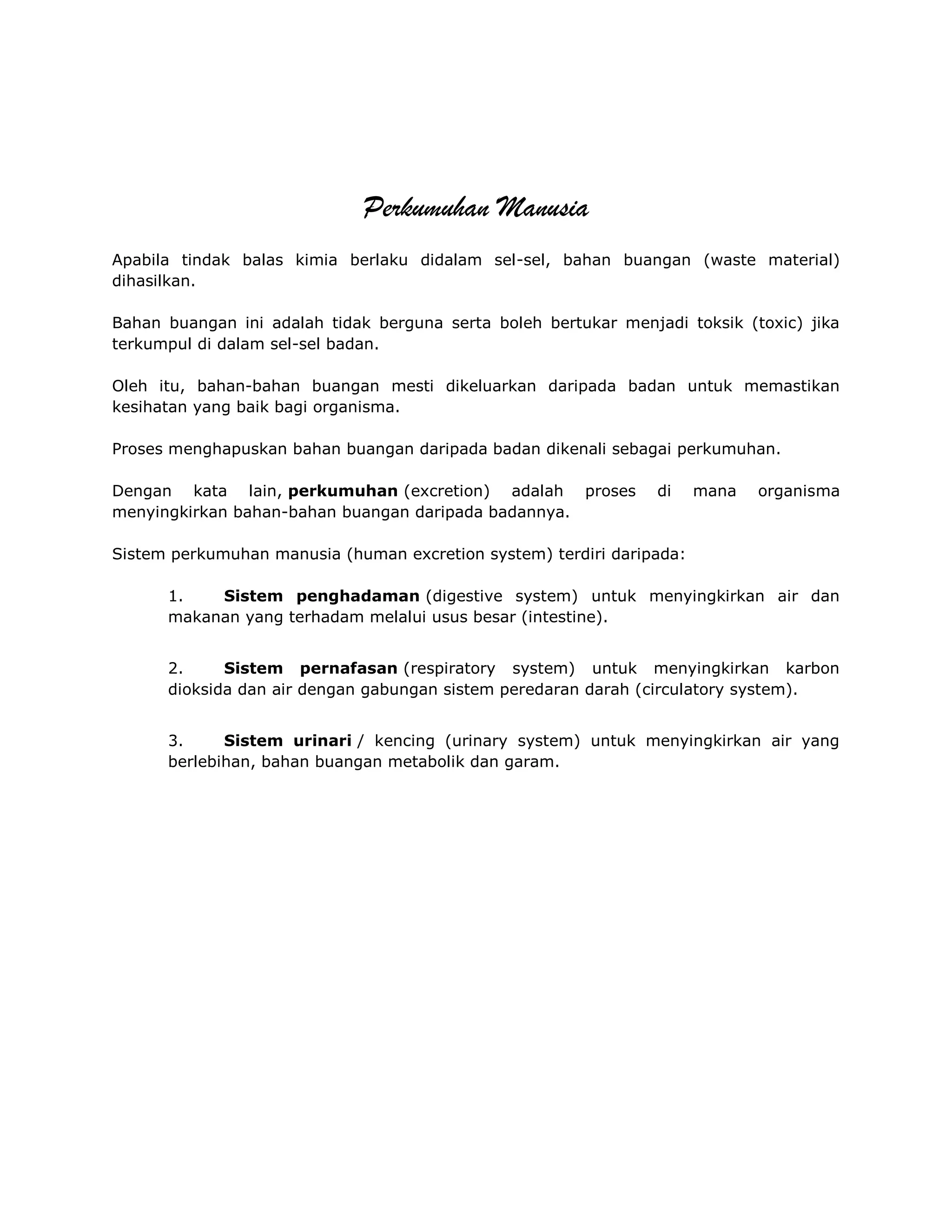 Perkumuhan manusia | DOCX