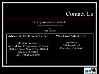 Perl Development | PPT | Programming Languages | Computing