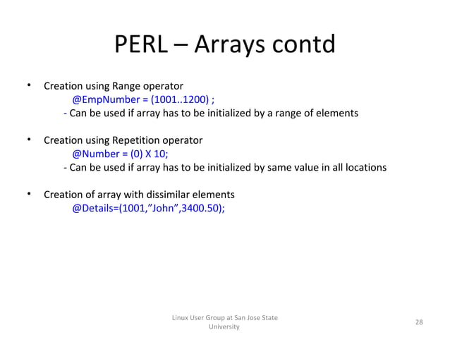 Perl 101 The Basics Of Perl Programming Ppt Programming Languages