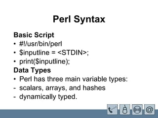 Introduction To Perl | Ppt