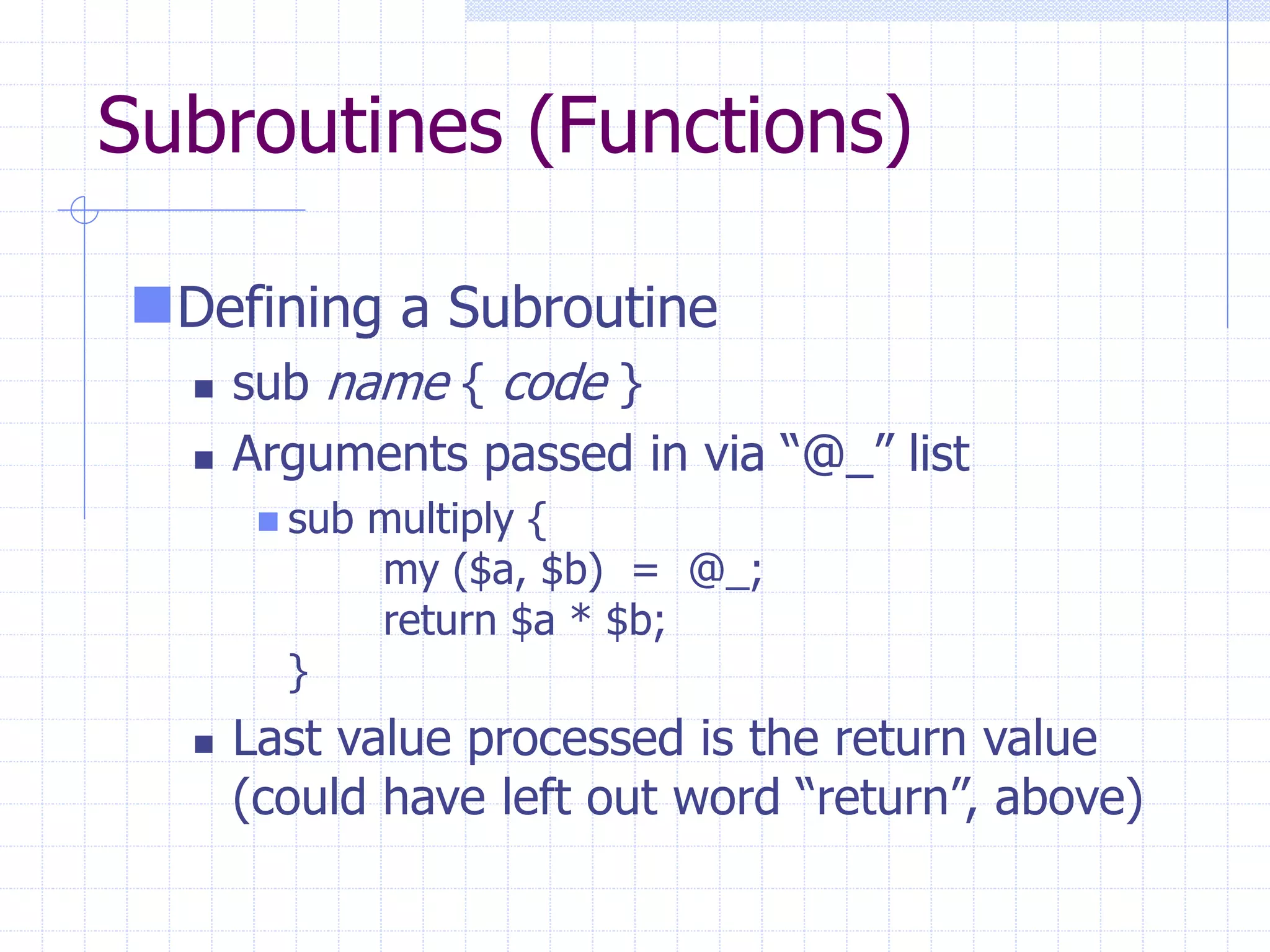 Introduction to Perl | PPT