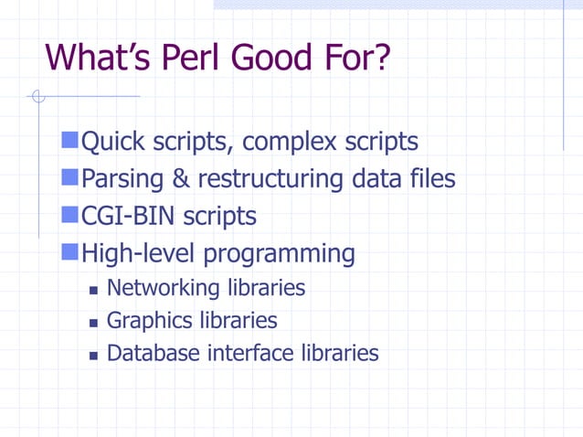 Introduction to Perl | PPT
