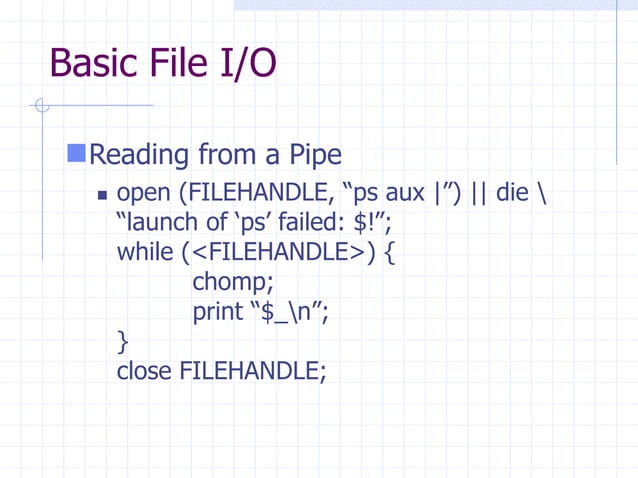 Introduction to Perl | PPT