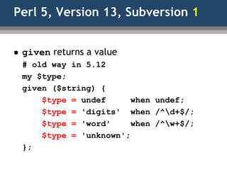 Perl 5 Version 13 | PPT