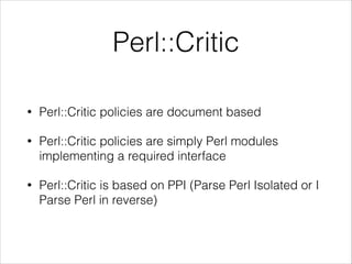 Perl-Critic | PPT